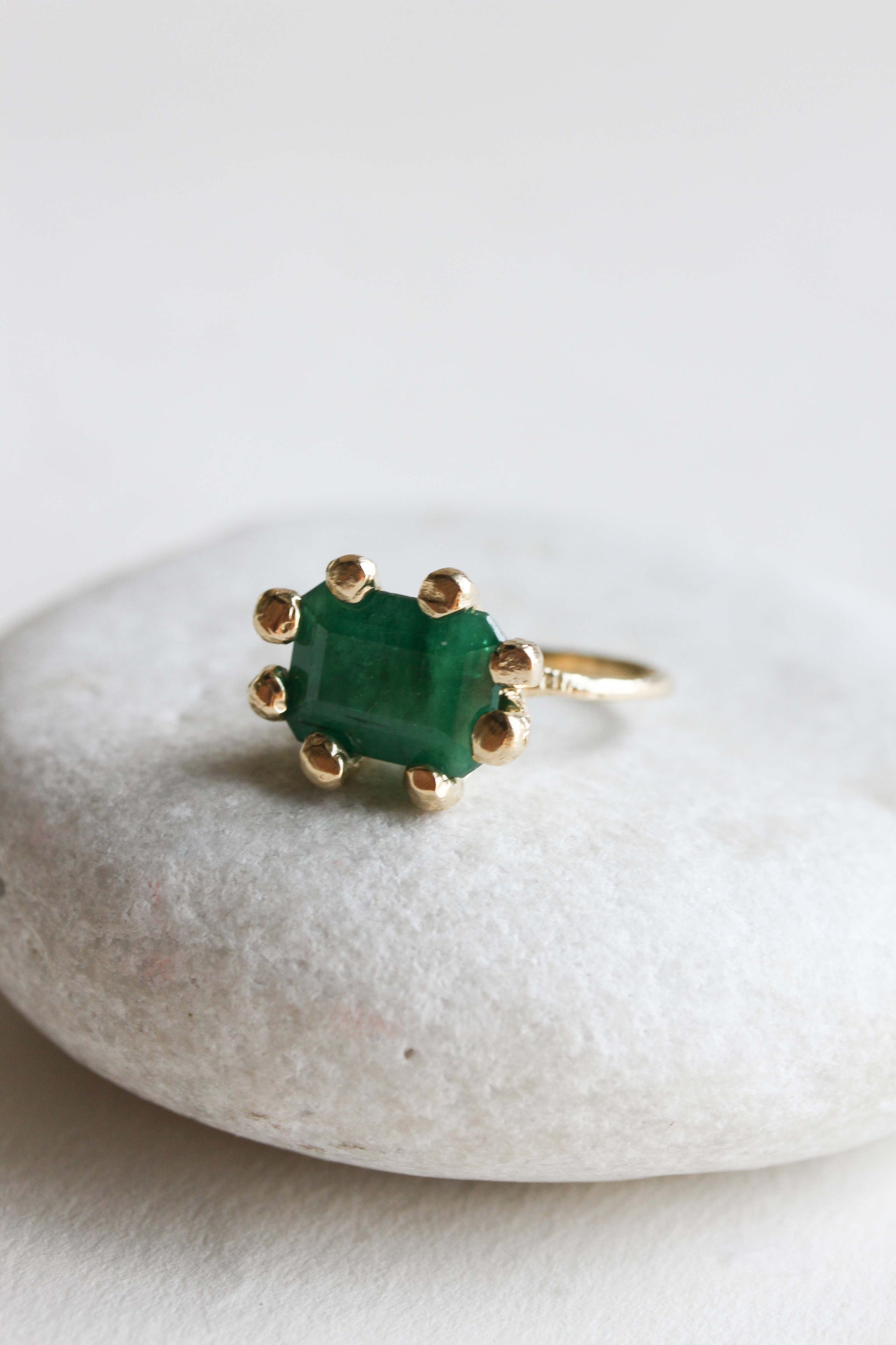 JP EMERALD XL PRONG RING | Jane Pope Jewelry