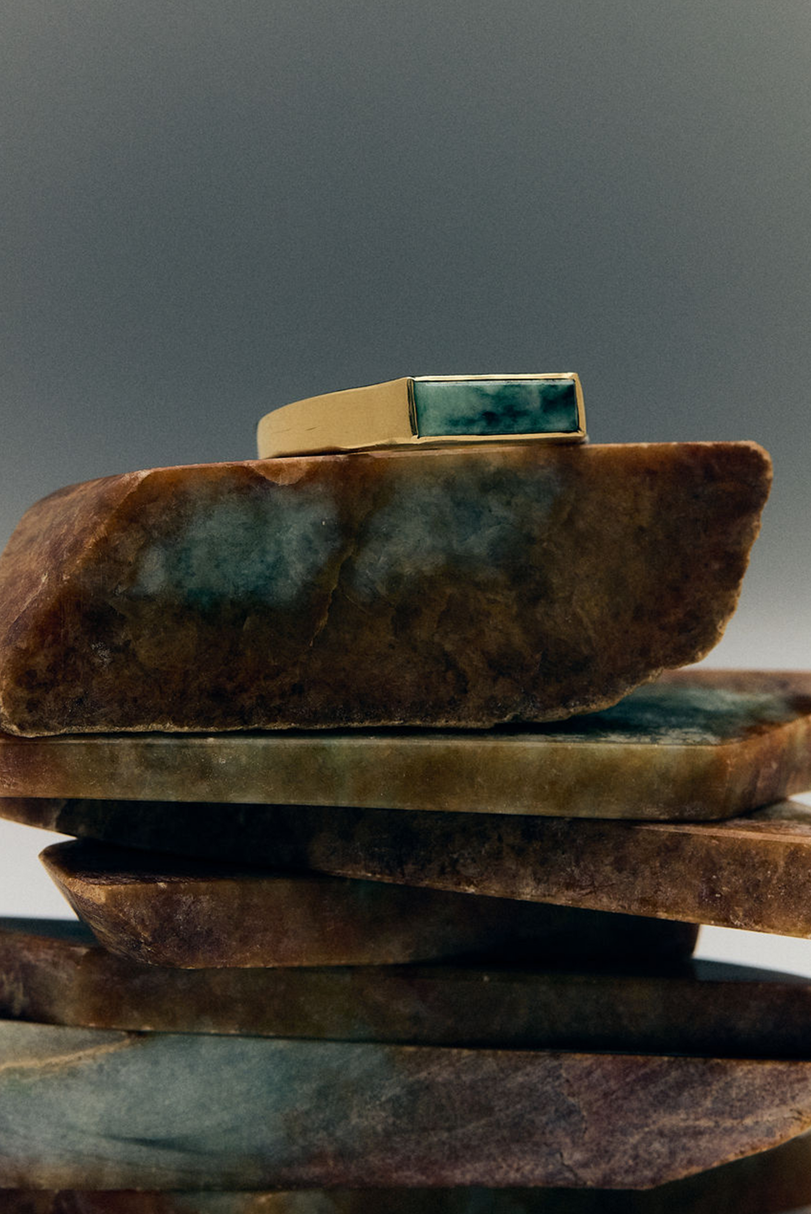 JP X KR TAB SET JADE BAR RING | Jane Pope Jewelry