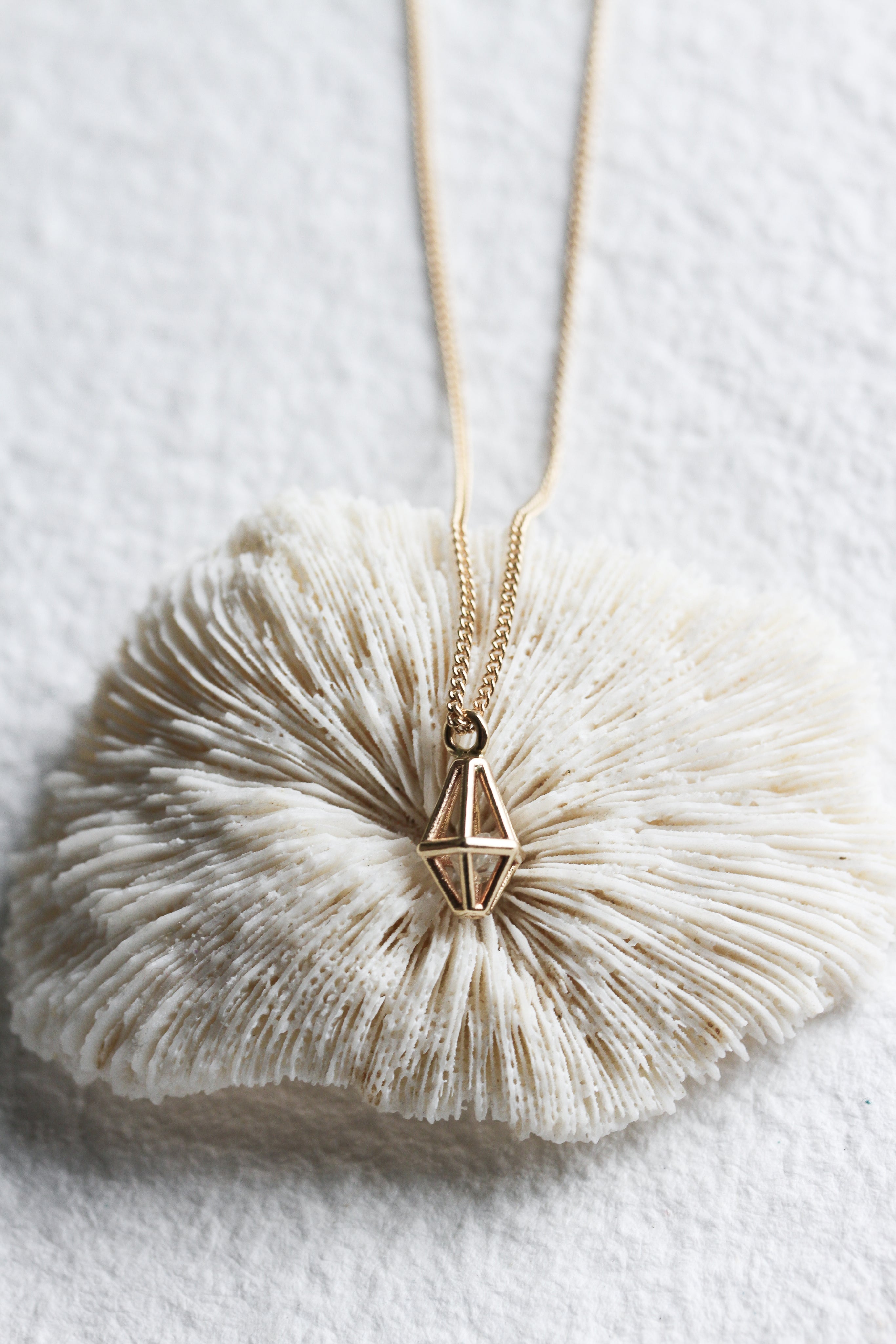JP CAGED RAW DIAMOND CURB CHAIN NECKLACE | Jane Pope Jewelry