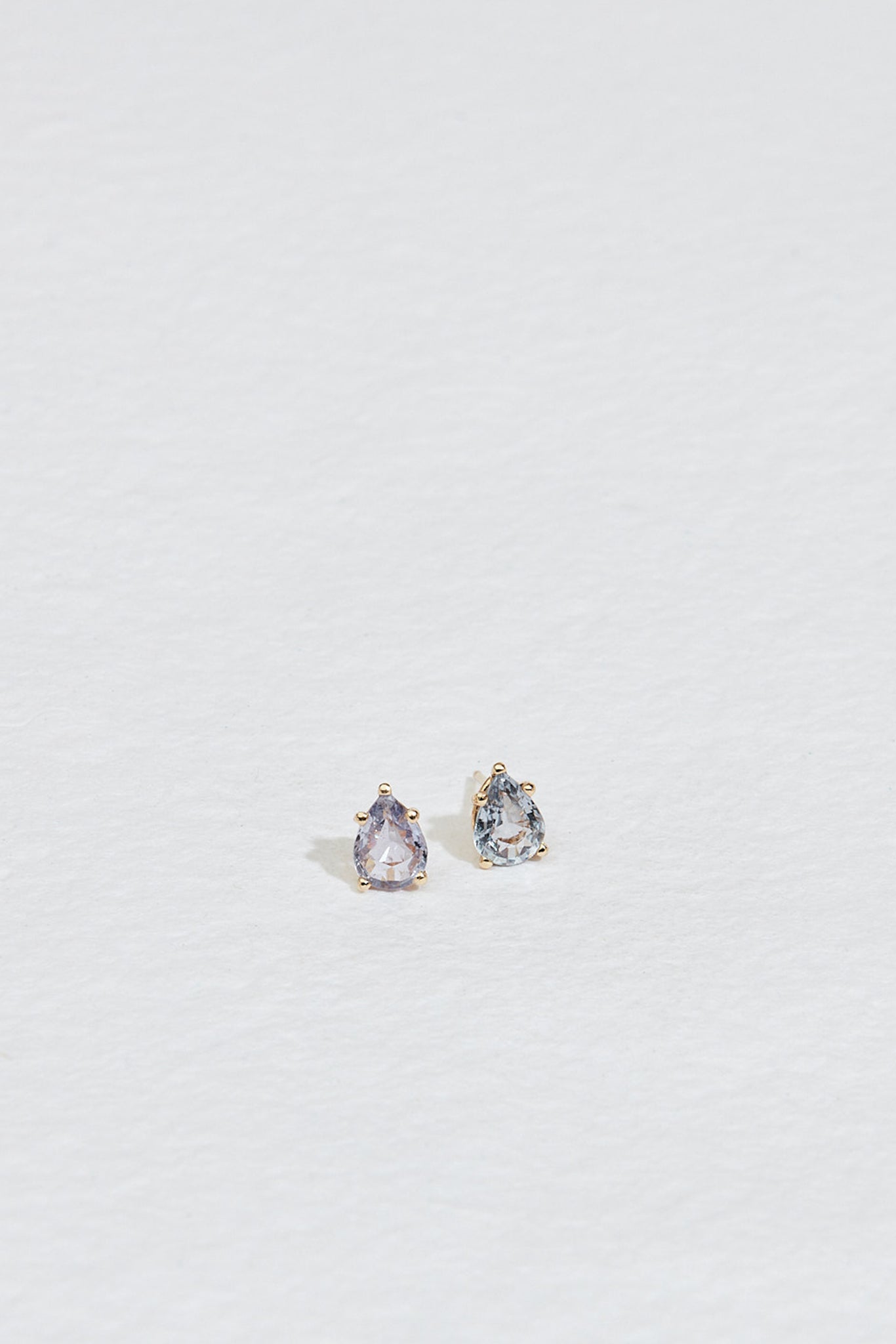 JP PEAR PURPLE SAPPHIRE STUDS | Jane Pope Jewelry