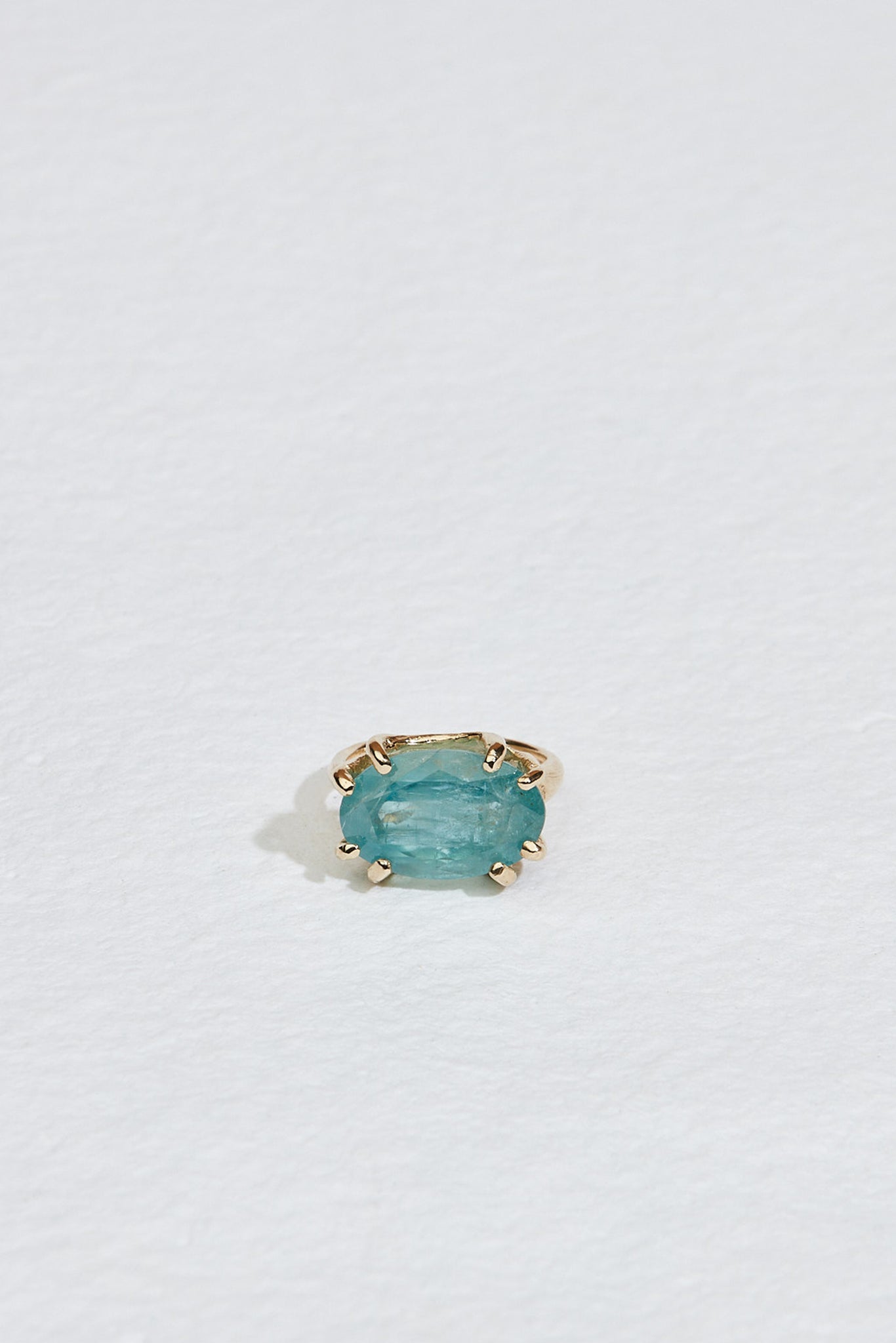 JP MOSS AQUAMARINE 8 PRONG RING | Jane Pope Jewelry