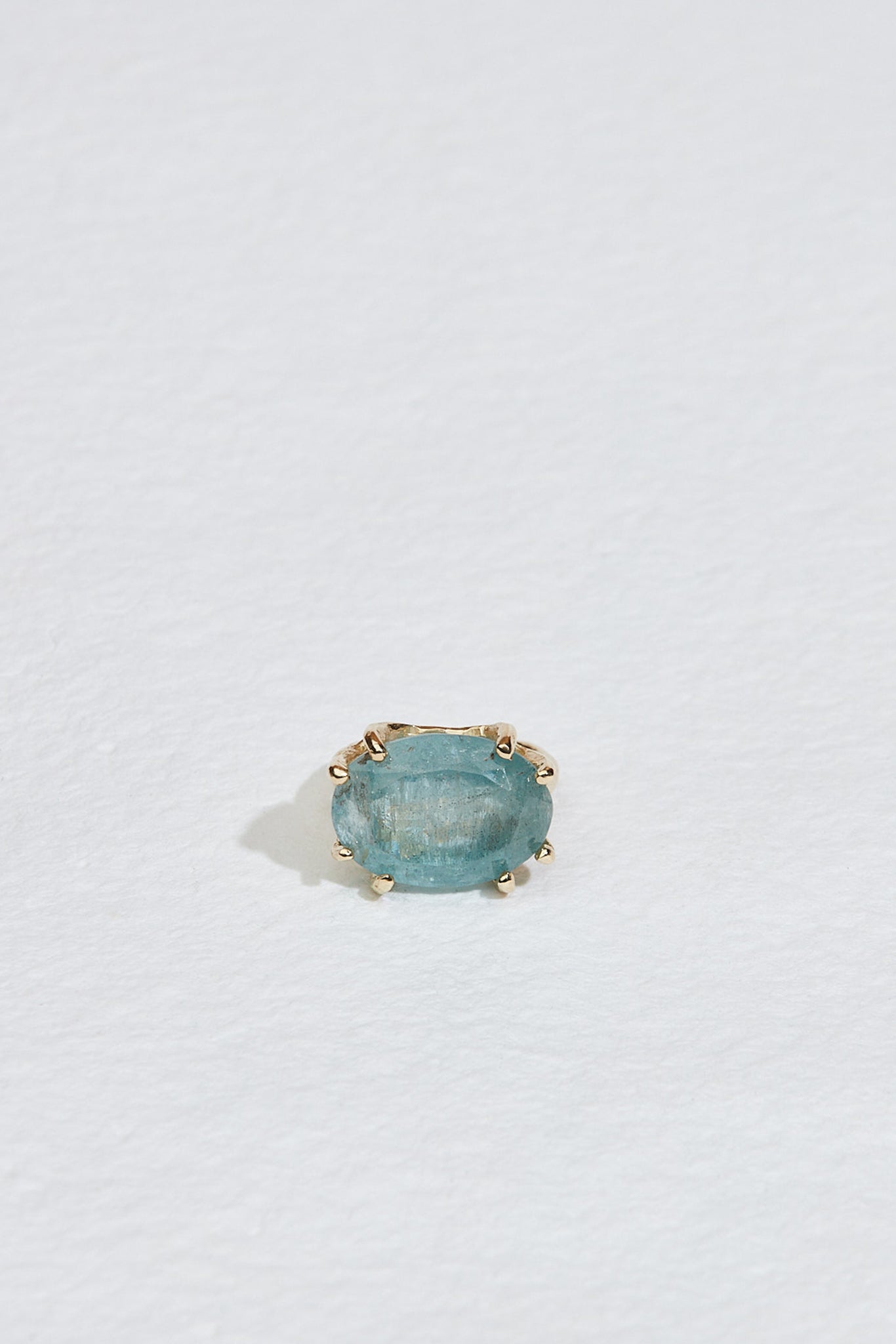 JP MOSS AQUAMARINE 8 PRONG RING | Jane Pope Jewelry